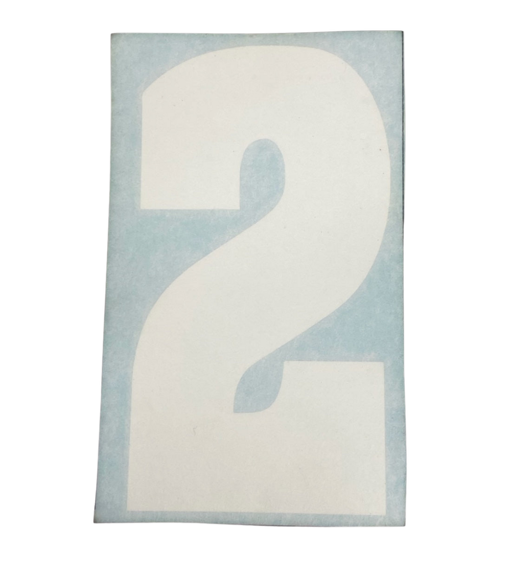 White Number Sticker