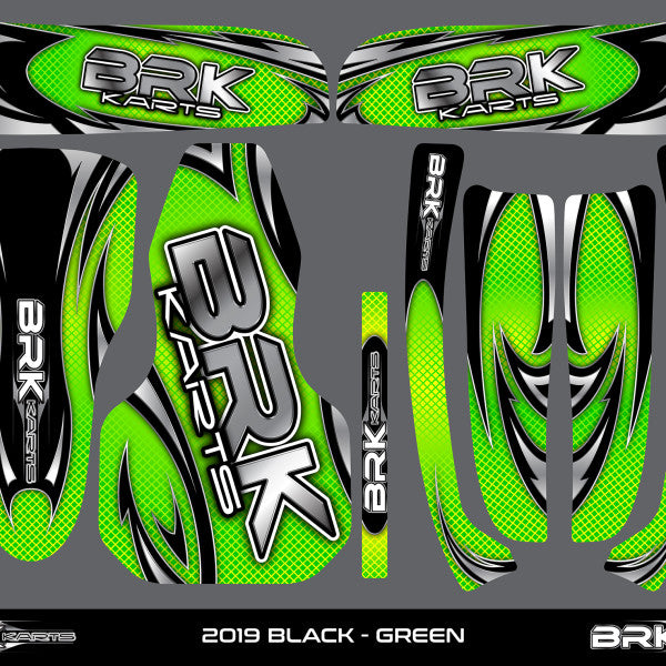 Sticker Kit - Fusion X1 (Black) | BRK Karts