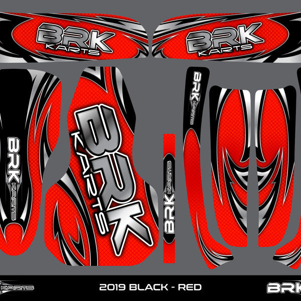 Sticker Kit - Fusion X1 (Black) | BRK Karts