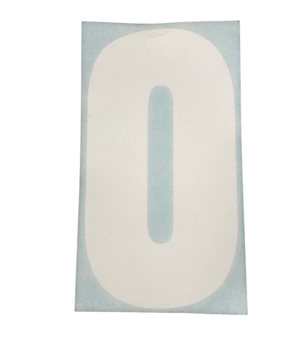 White Number Sticker